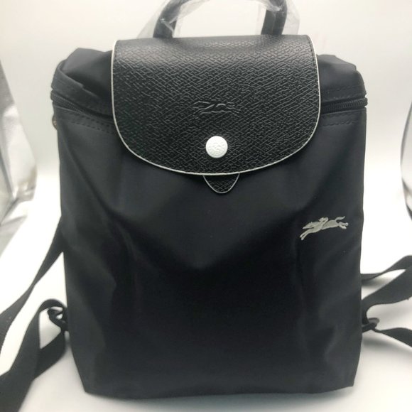 Longchamp | Bags | Longchamp Canvas Backpack In Black | Poshmark
